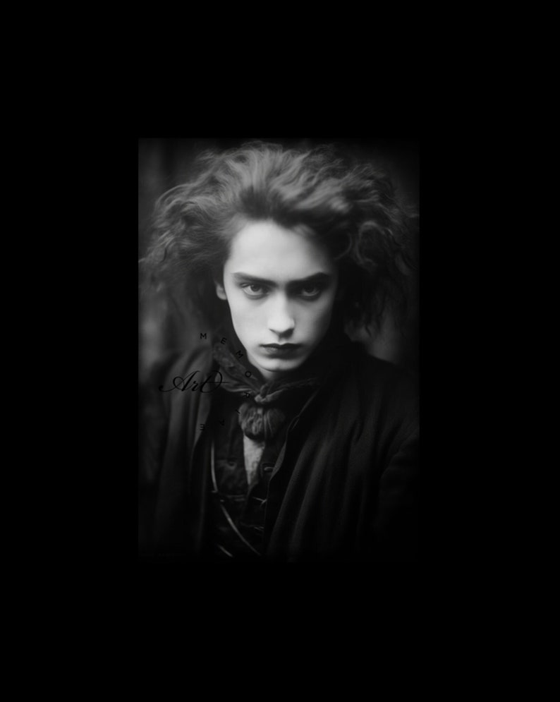 Portrait of a Dandy, Gothic Young Man, 300 DPI, Instant Download - Etsy