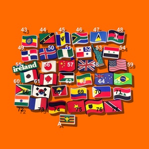 Flag Croc Charms Nations Culture USA Australia Jamaica China Spain ...
