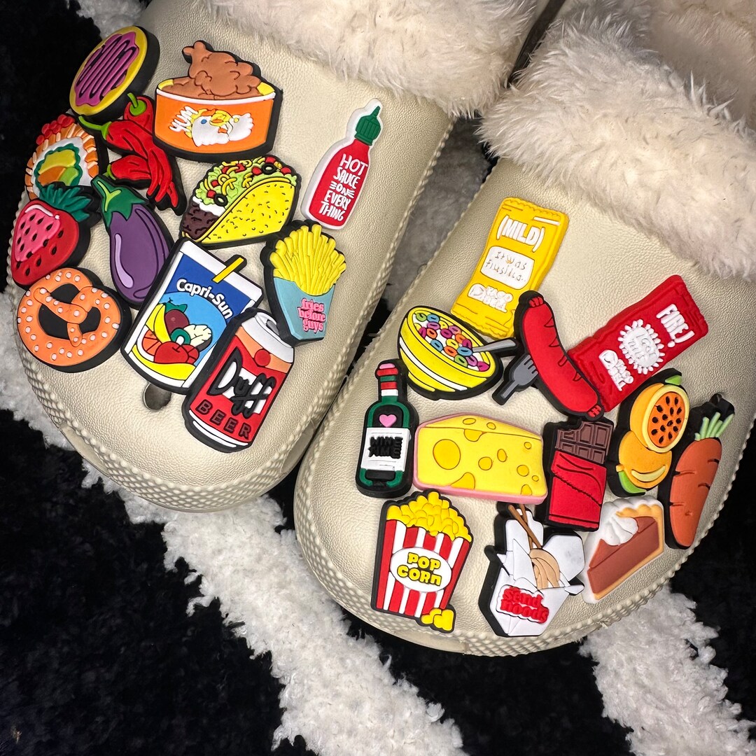 Food Drinks Croc Charms, Hot Sauce Shoe Charms , Decorative Charm for ...