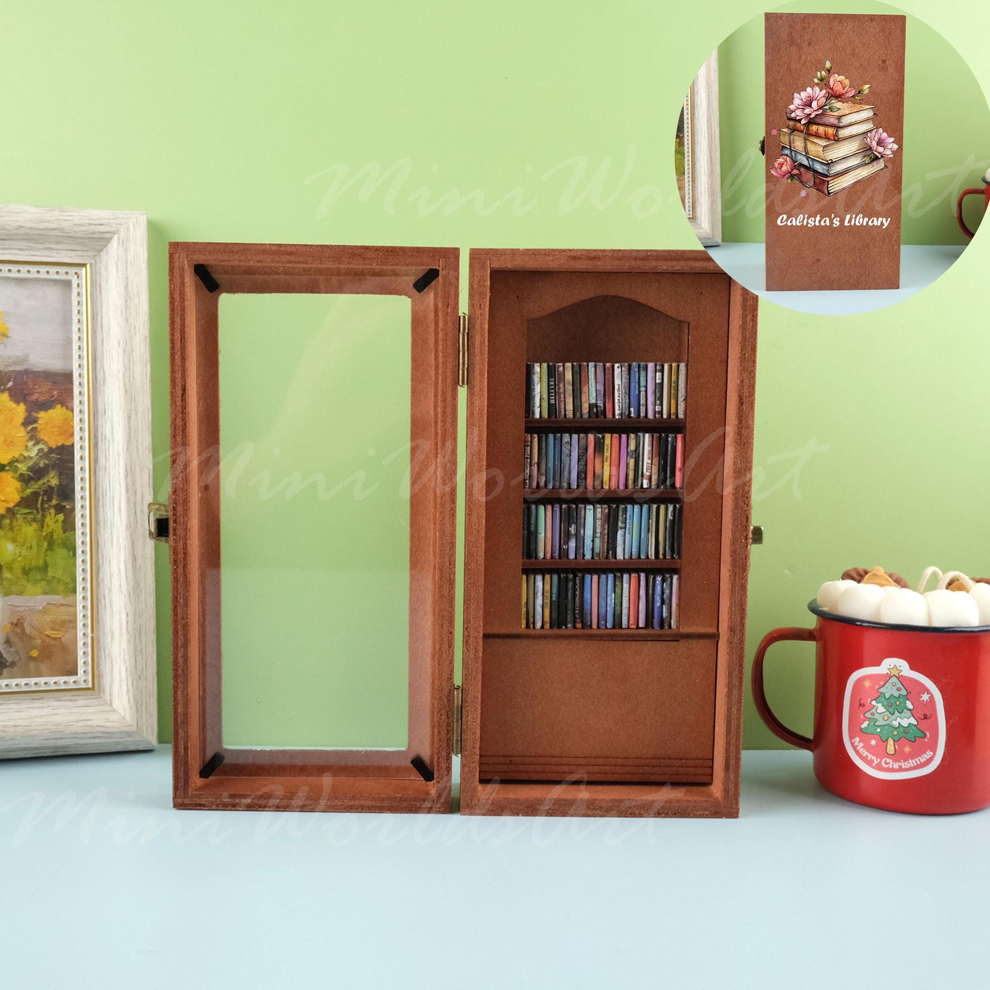 Anxiety Bookcase With Name, Mini Decompression Shaking Wooden Bookcase ...