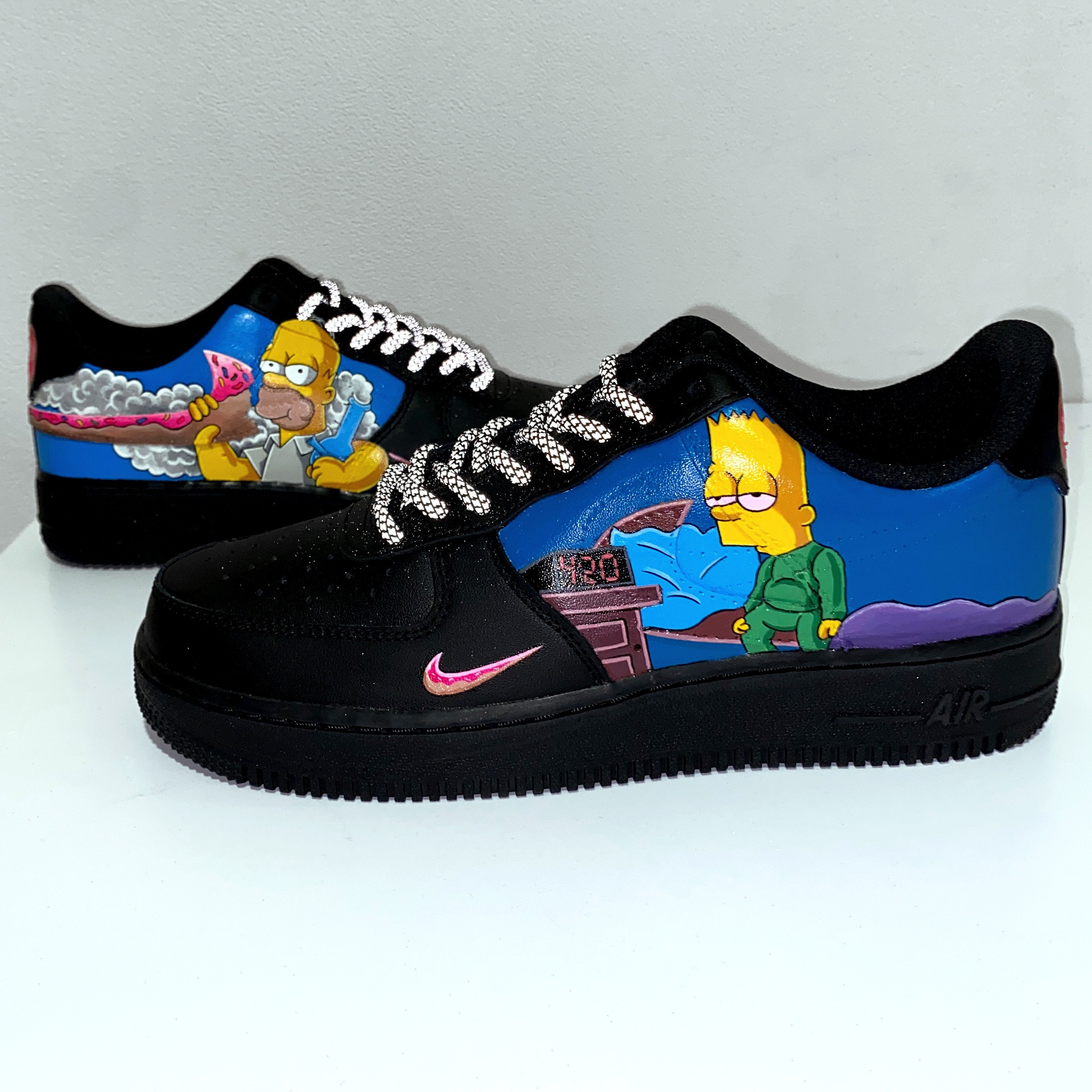 The Simpsons сustom Painted Shoes Sneakers Air Force 1 - Etsy