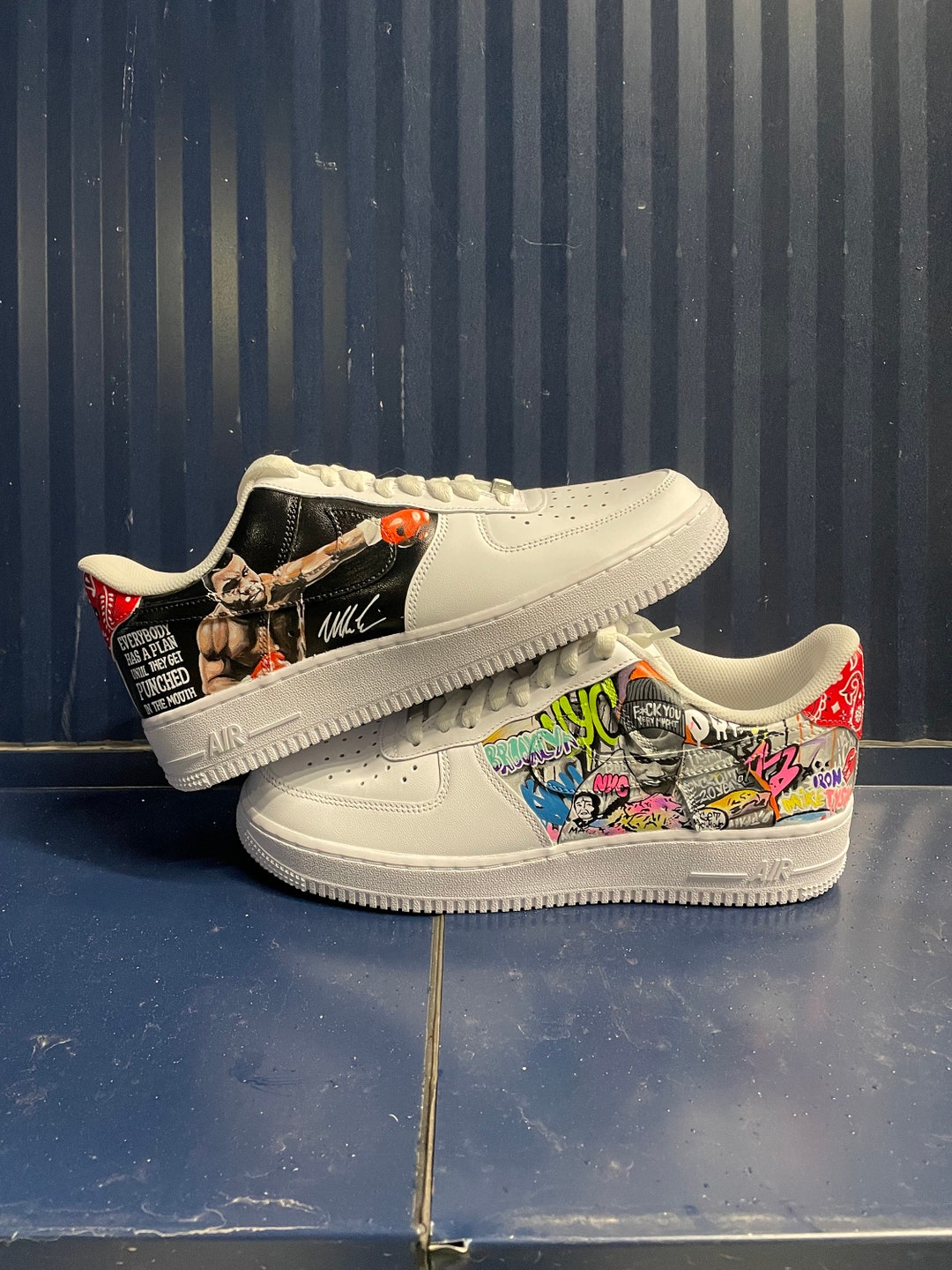 Mike Tyson Custom Sneakers Shoes Air Force - Etsy