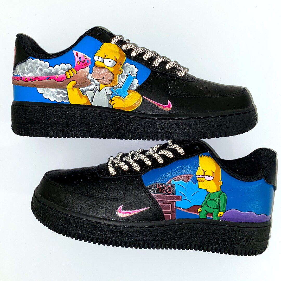 The Simpsons сustom Painted Shoes Sneakers Air Force 1 - Etsy
