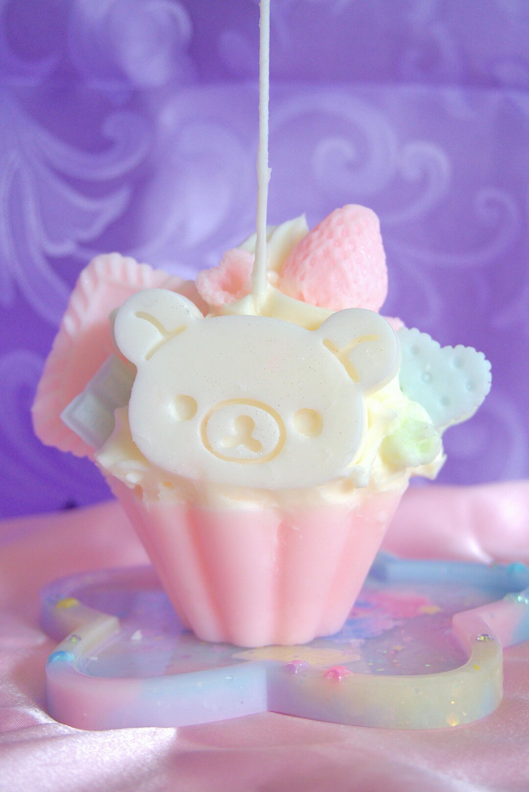 Colorful Kuma Kawaii Cupcake Dessert Candle - Etsy