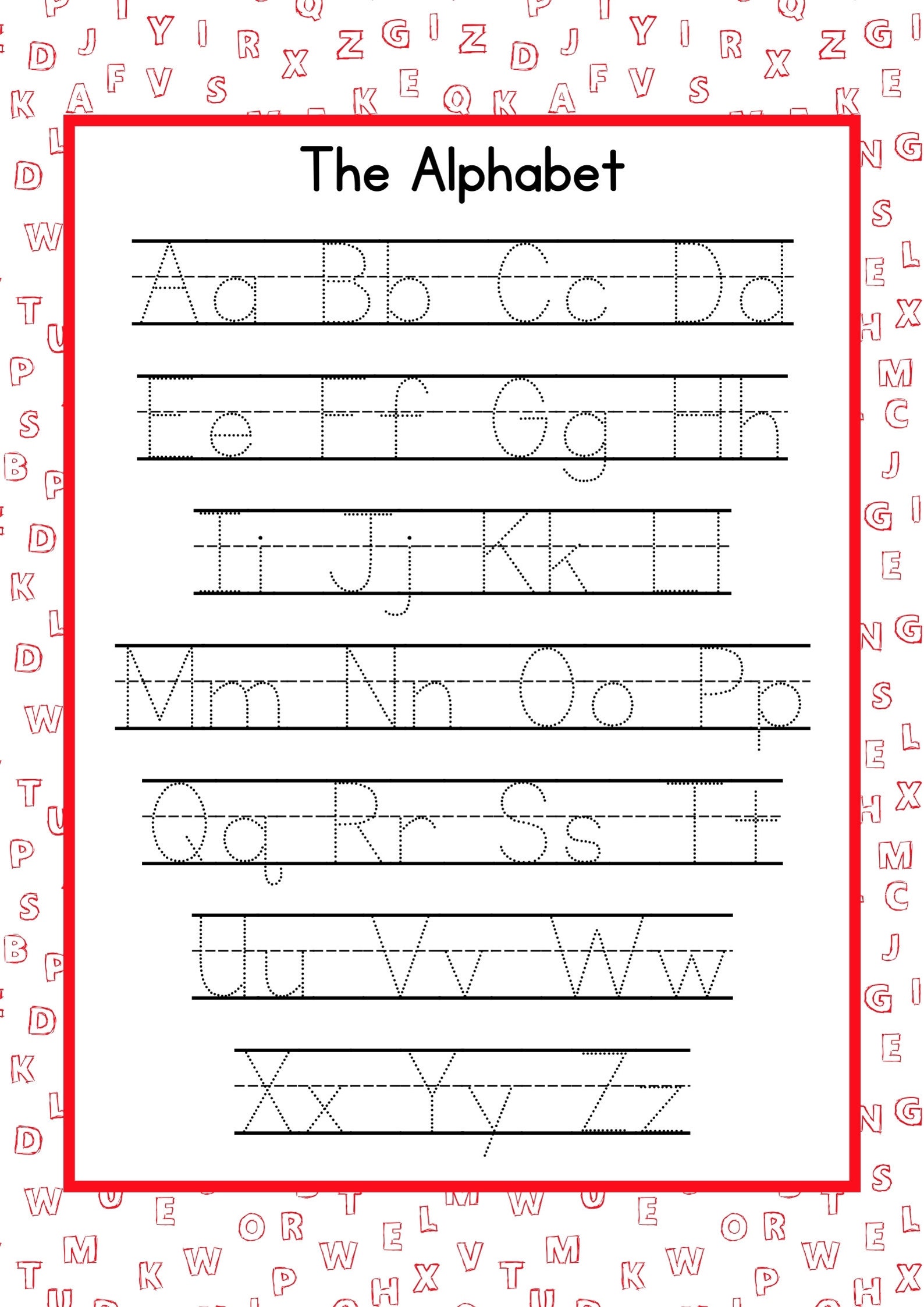 Simple English Alphabet Chart - Educational Wall Art for Kids and ...