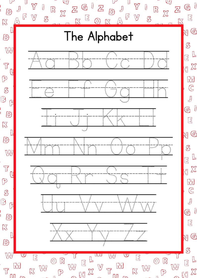 Simple English Alphabet Chart - Educational Wall Art for Kids and ...