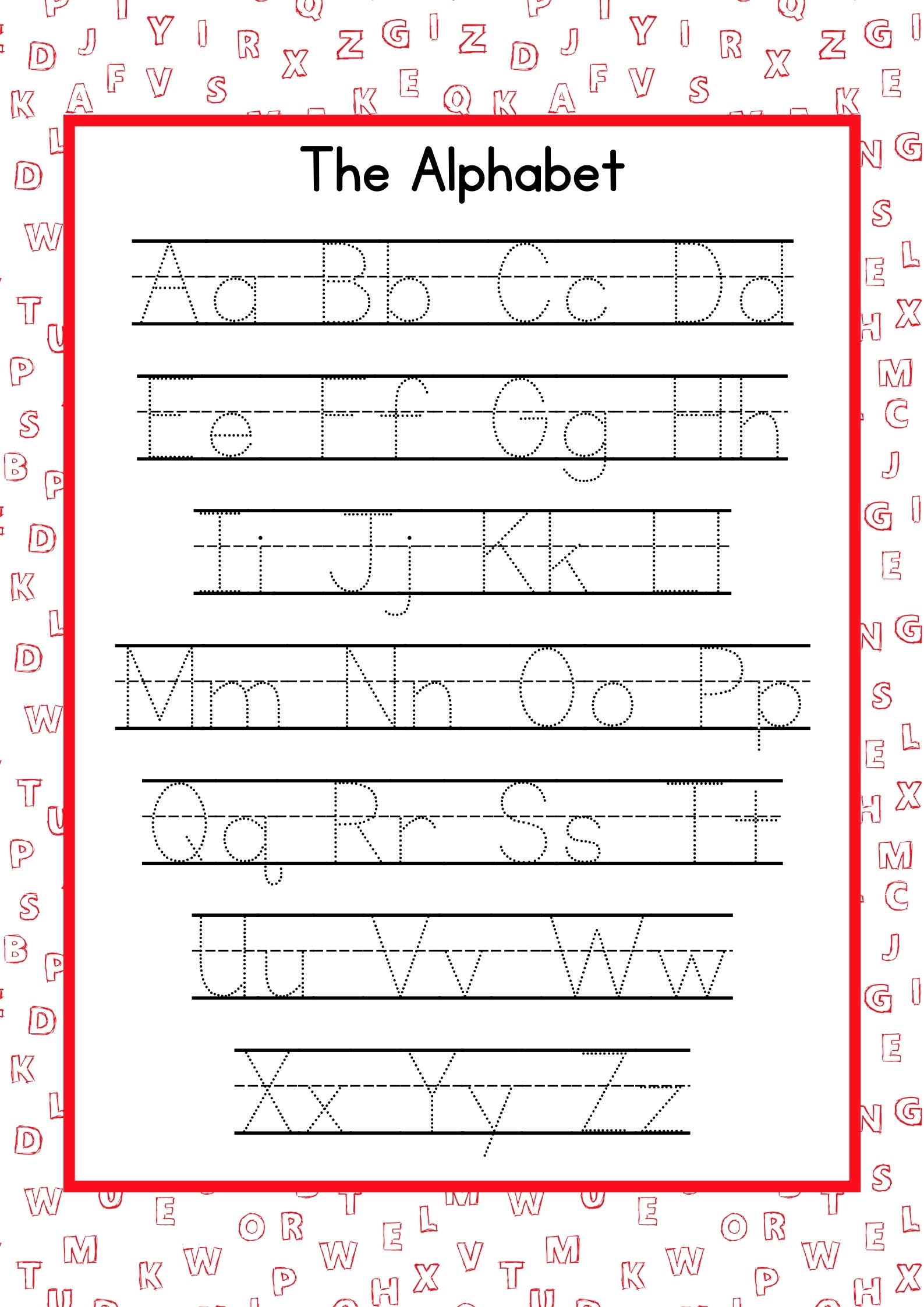 Simple English Alphabet Chart - Educational Wall Art for Kids and ...