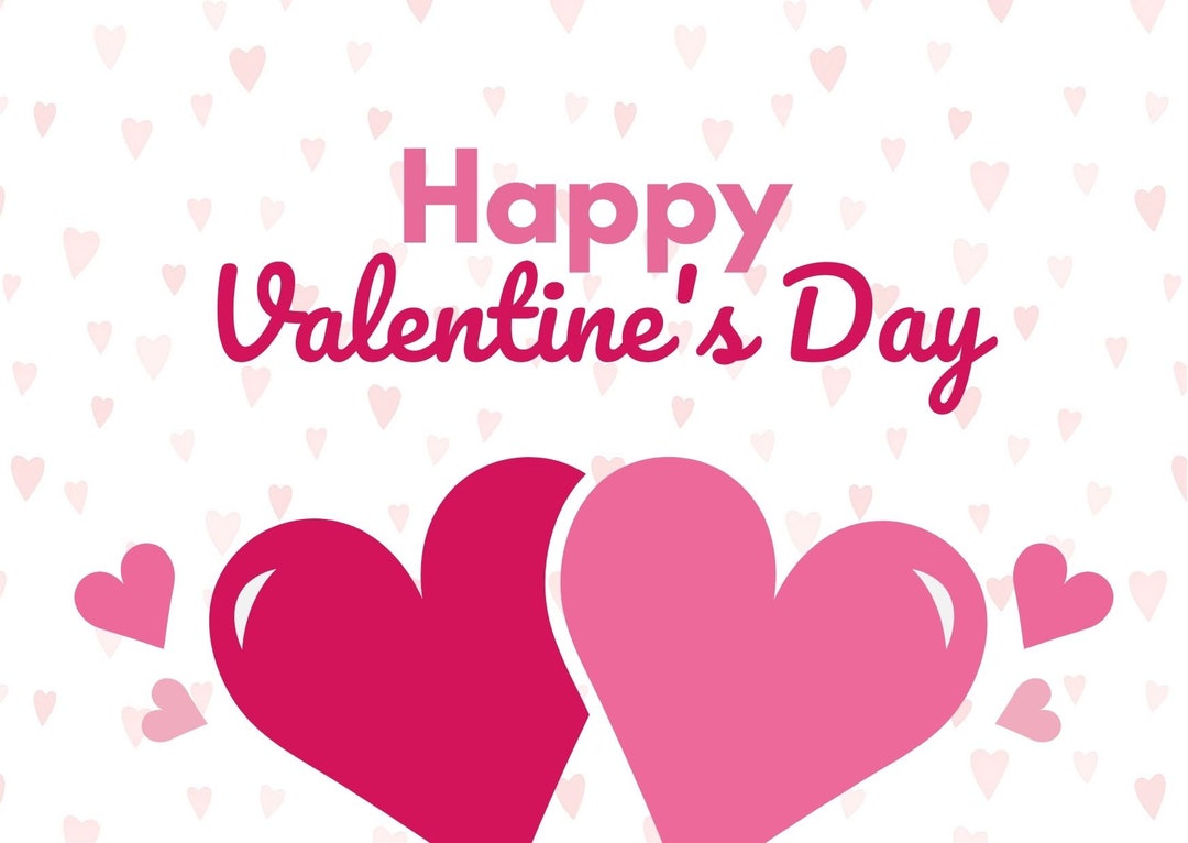 Simple Romantic Red and White Valentine's Day Card - Etsy