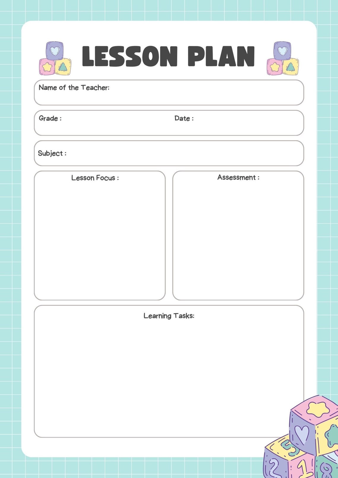 Olive Liquid Personal Lesson Plan for Teachers Adahdigitalprintable - Etsy