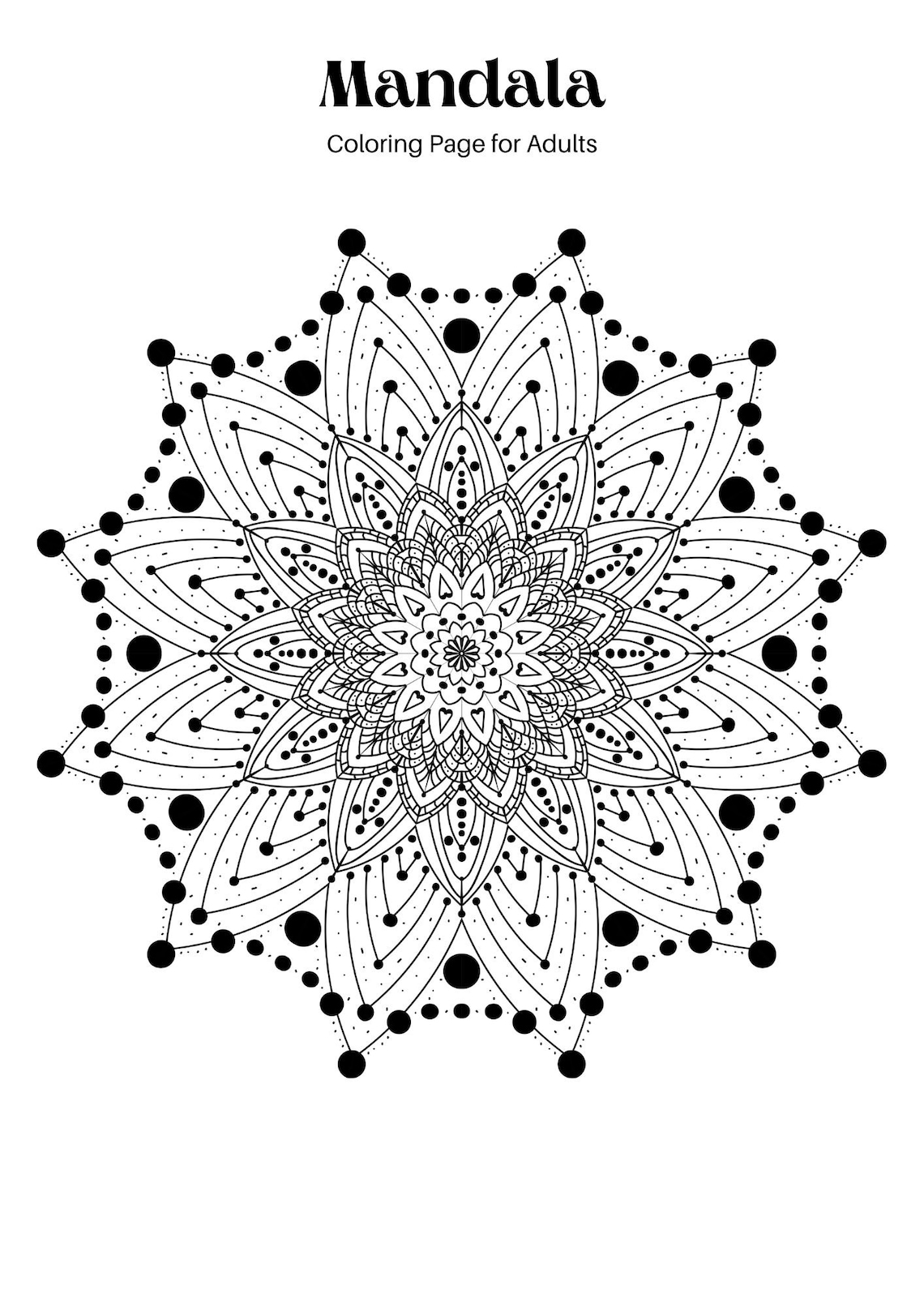 Mandala Coloring Pages Worksheet for Adults Adahdigitalprintable - Etsy
