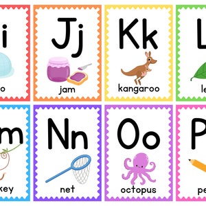 ABC Poster Download | Colorful Alphabet Print (PDF, PNG) - Etsy