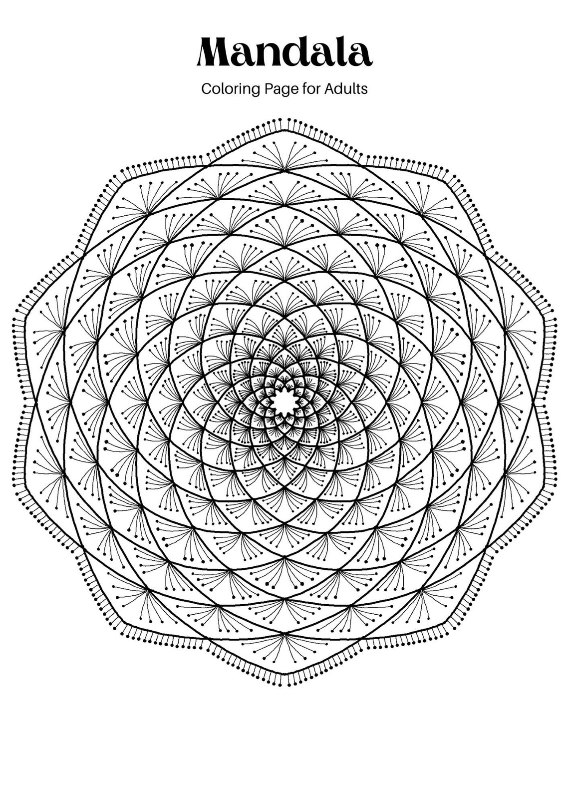 Mandala Coloring Pages Worksheet for Adults Adahdigitalprintable - Etsy