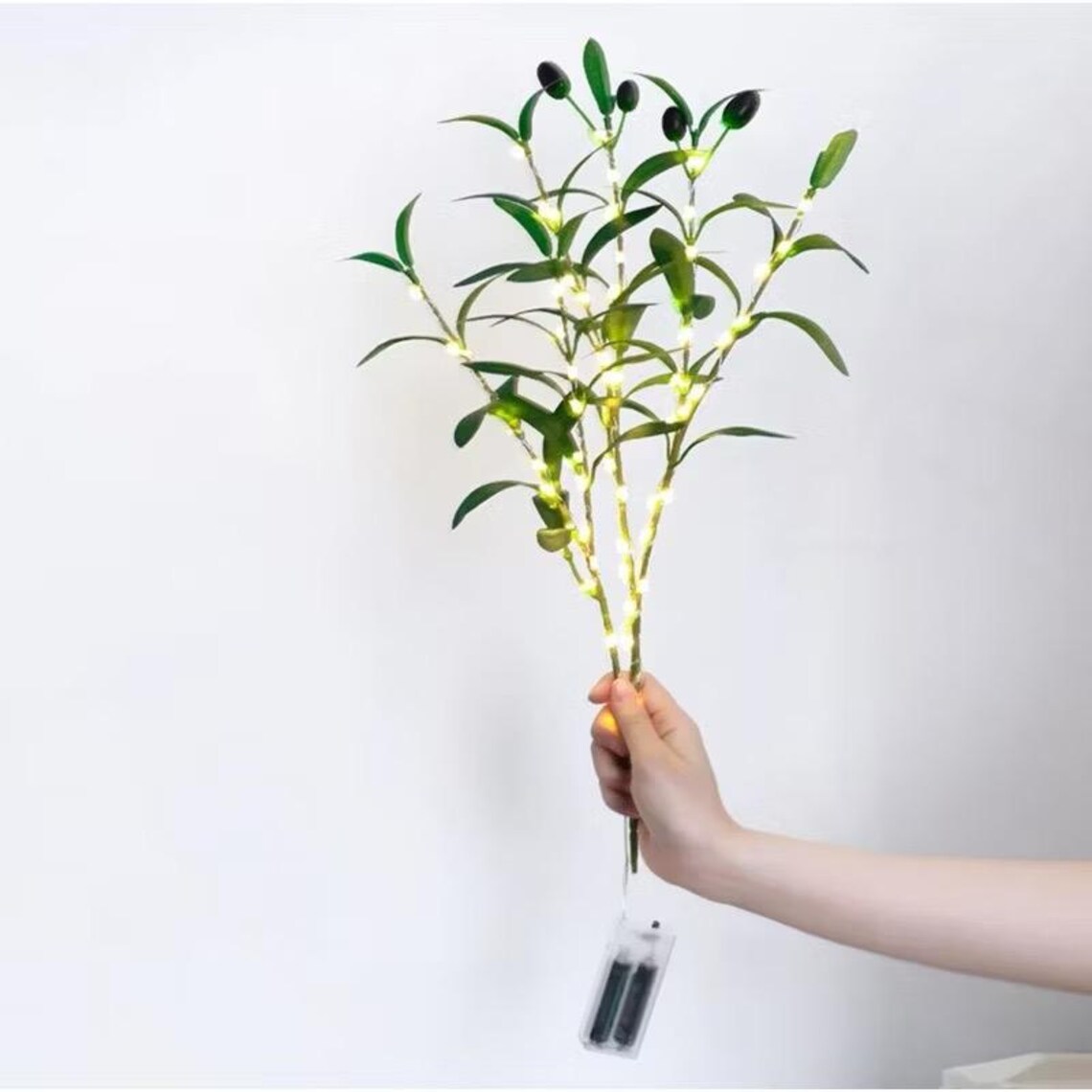 LED Olive Branch Light: Handcrafted Tabletop Decoration - Etsy