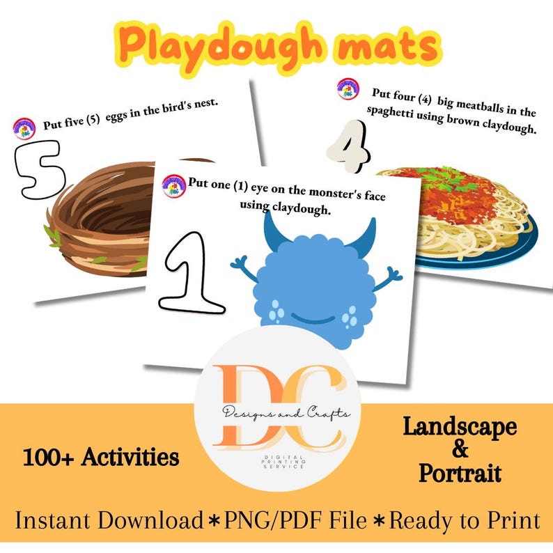 100+ Printable Play Dough Mats, Tracing Letters, Numbers, Shapes ...
