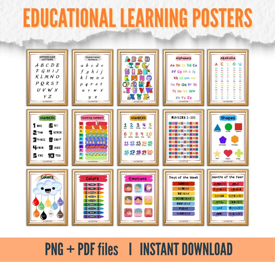 Educational Charts & Flashcards Printable | Letters and Numbers ...