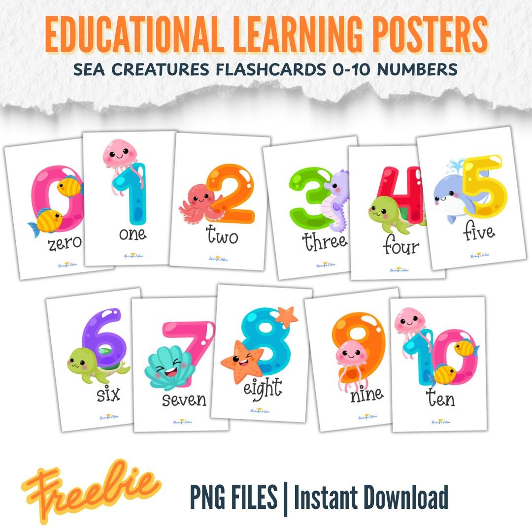 Educational Charts & Flashcards Printable | Letters and Numbers ...