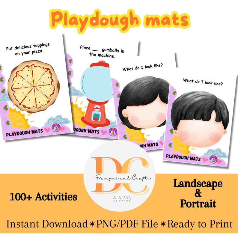 100+ Printable Play Dough Mats, Tracing Letters, Numbers, Shapes ...