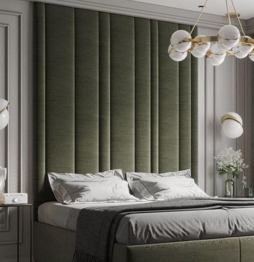 Upholstered Wall Panels Velvet Soft Fabric Wall Panels King/queene/twin ...