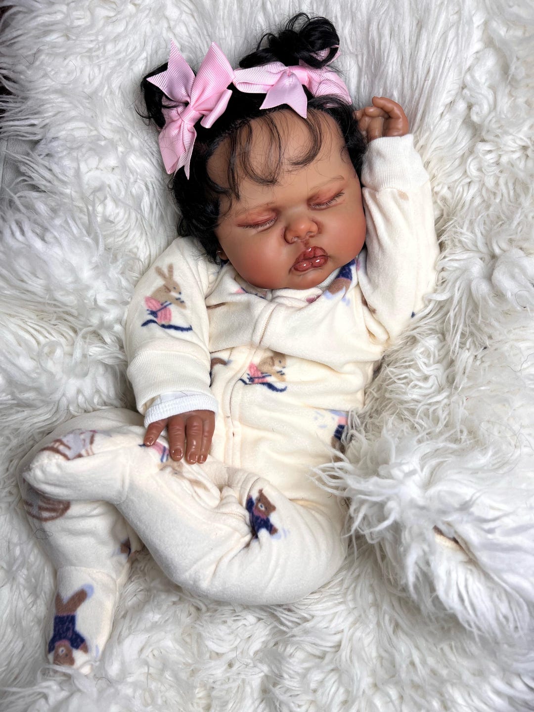 African American Cuddle Baby. 1/4 Limbs (cloth Body) Baby Girl - Etsy
