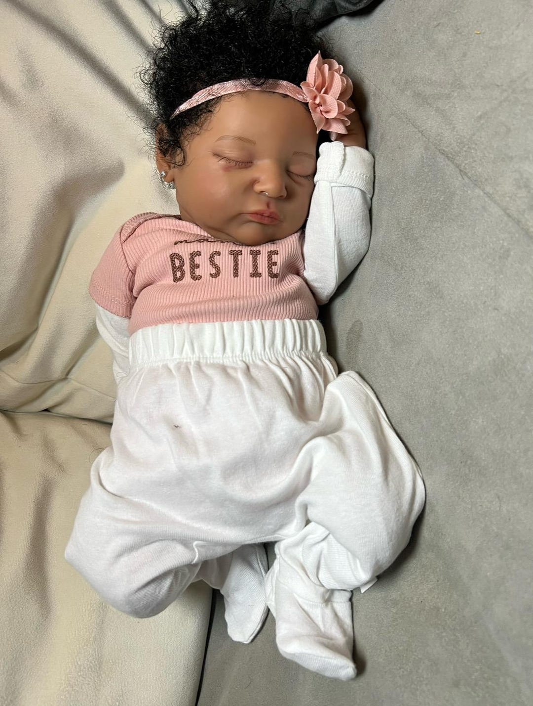 African American Cuddle Baby. 1/4 Limbs (cloth Body) Baby Girl or Boy ...