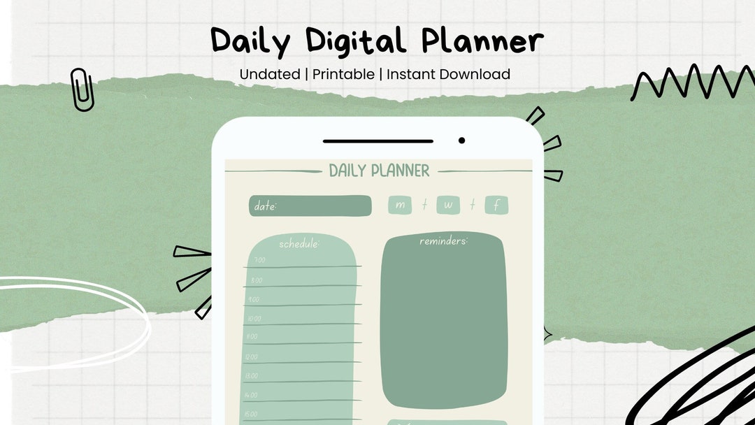 Minimalist Digital Planner Daily Digital Planner Simple Digital Planner ...