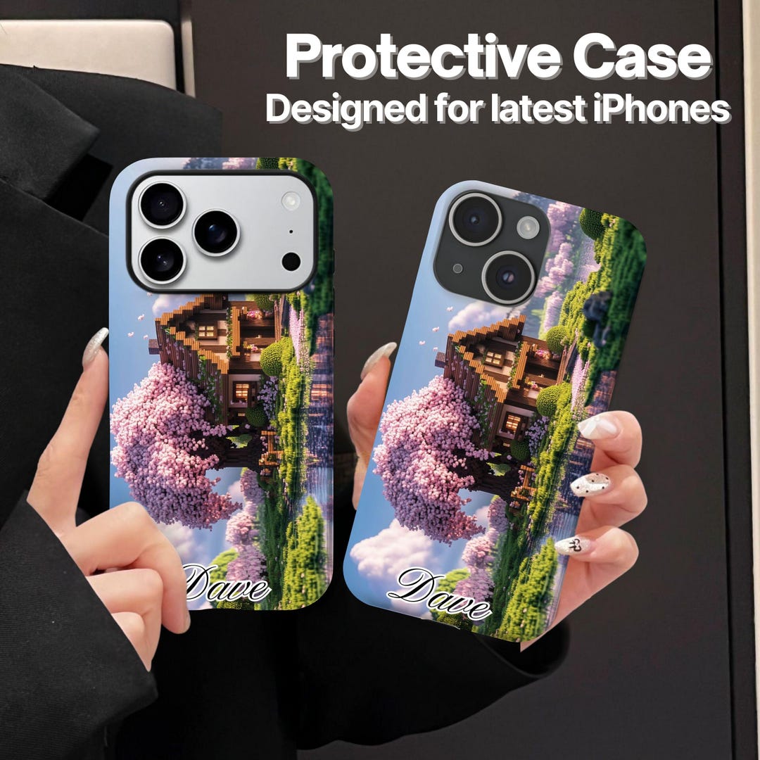 Personalized Cute Gaming Pixel Art Dual Layer Phone Case for iPhone 17 ...