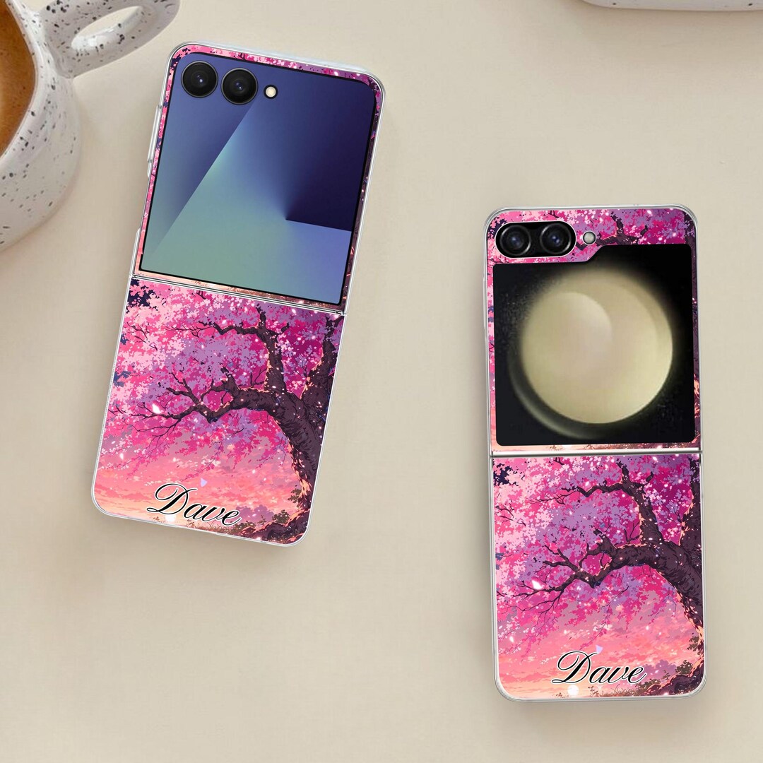 Personalized Cute Japanese Scene Galaxy Flip Phone Case for Samsung ...