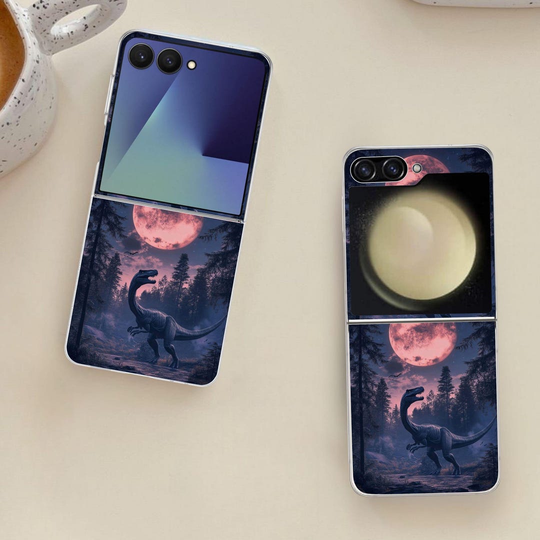 Cute Dinosaur Art Galaxy Flip Phone Case for Samsung Galaxy Z Flip 7 ...