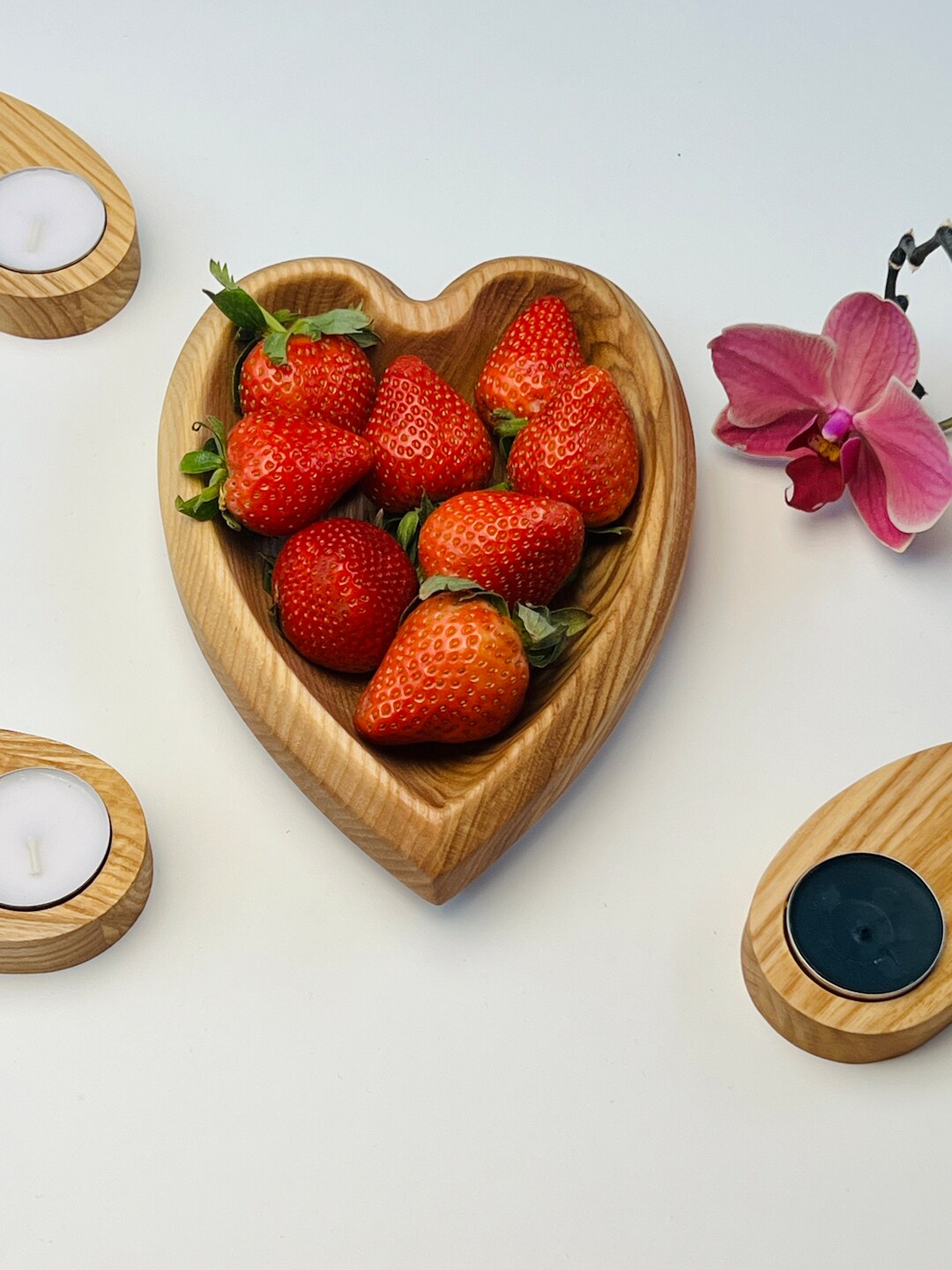 Thick Handmade Heart Bowl. Ash Dough Bowl. Salad Fruit Bowl. Pasta Bowl ...