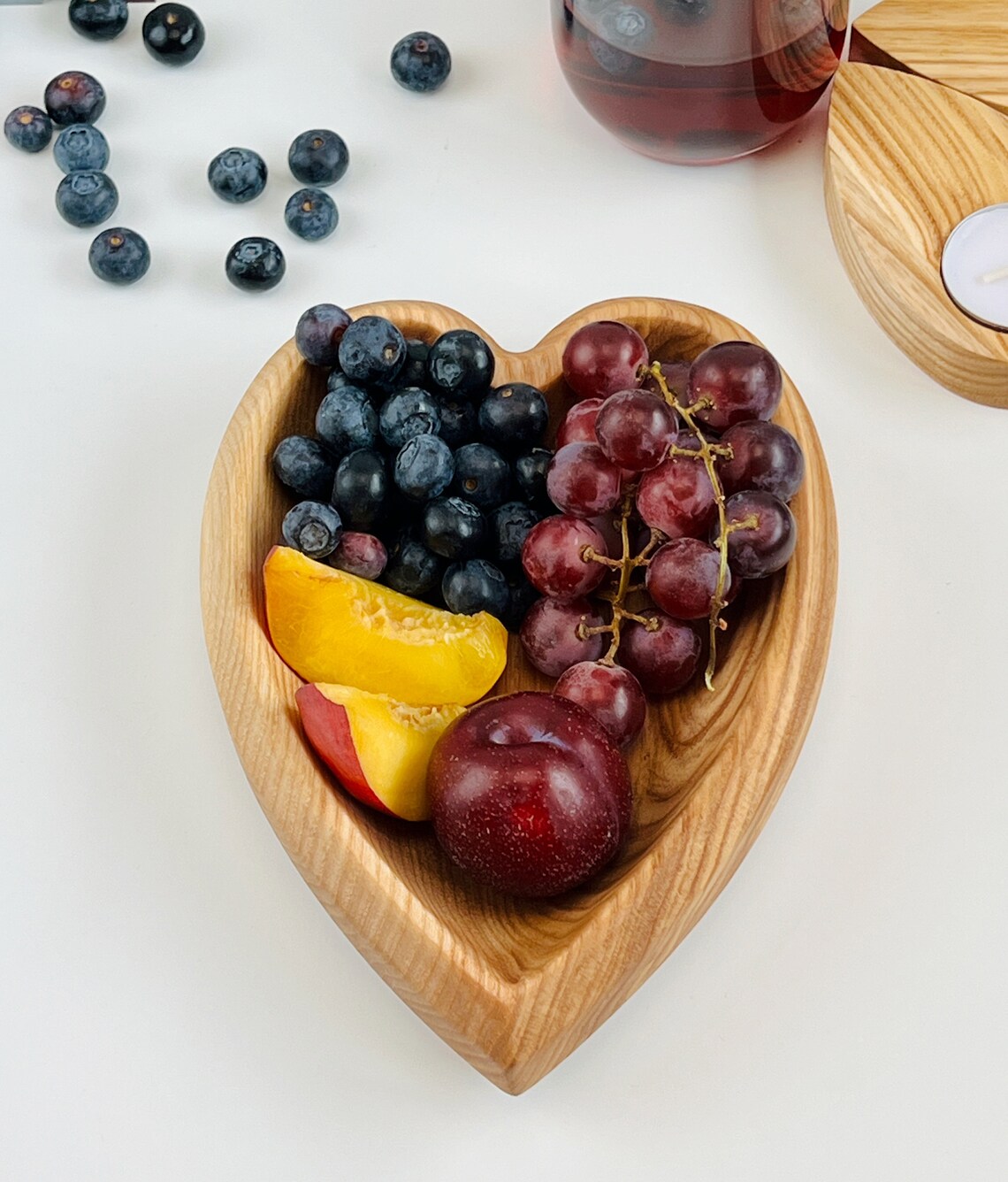 Thick Handmade Heart Bowl. Ash Dough Bowl. Salad Fruit Bowl. Pasta Bowl ...