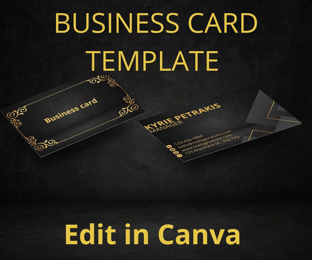 Manager Business Card Template - Etsy