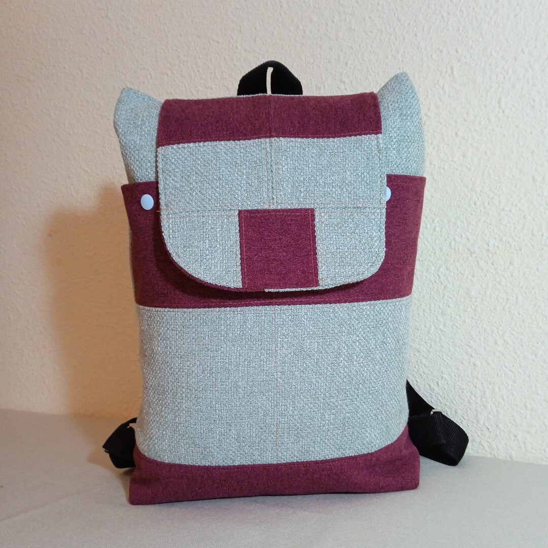 Combined Color Backpack. Comfortable Daily Backpack. Handmade ...