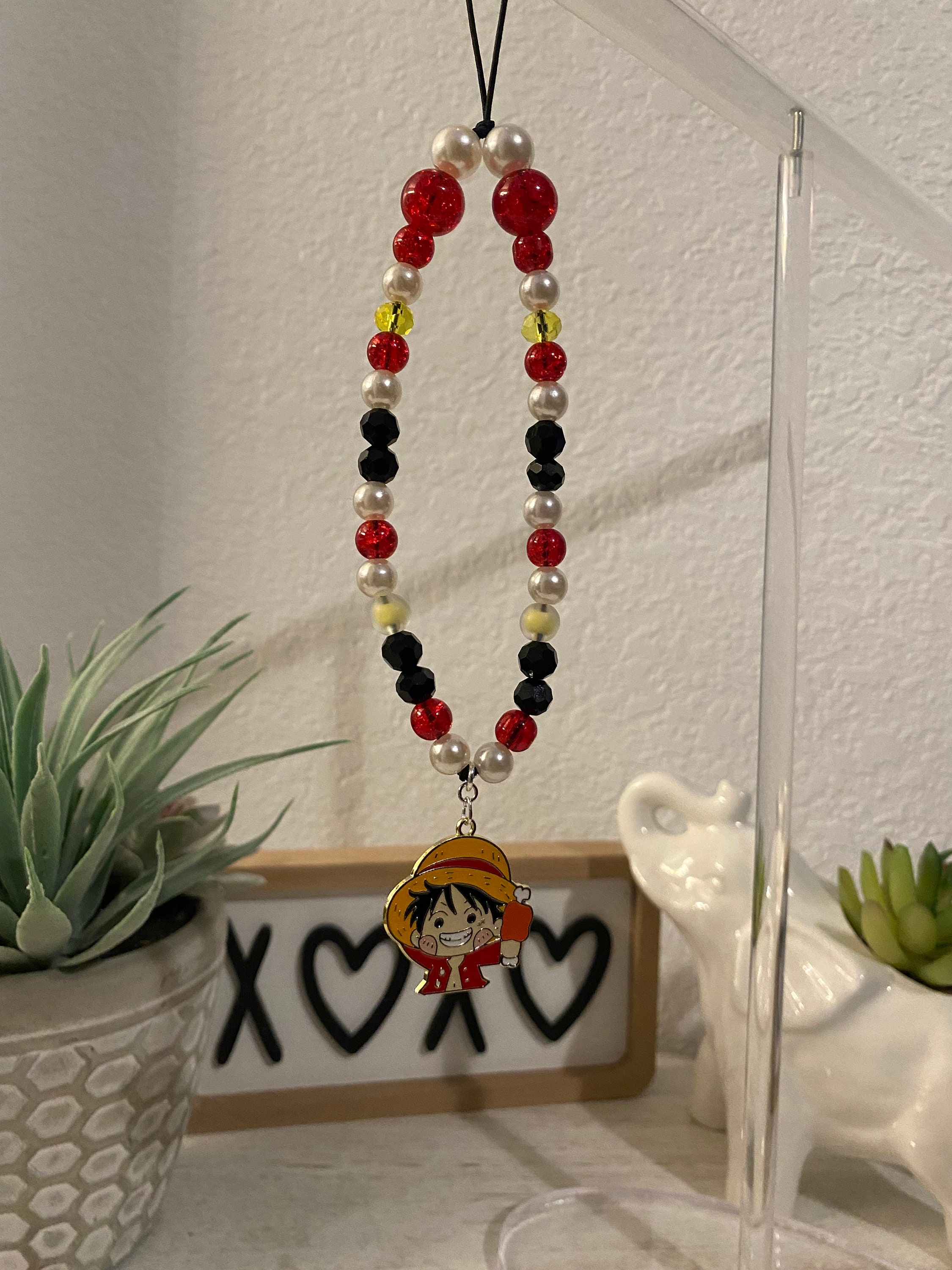 One Piece Anime Luffy Cell Phone Charm/cell Phone Lanyard/keychain ...