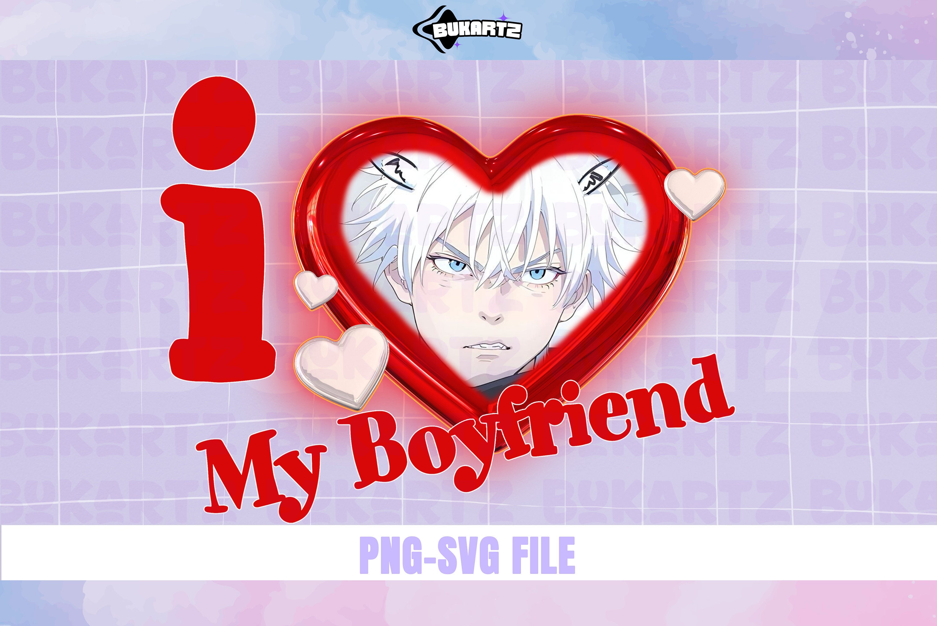 Premium Gojo Satoru Design, Jujutsu Kaisen Design PNG, I Love My ...