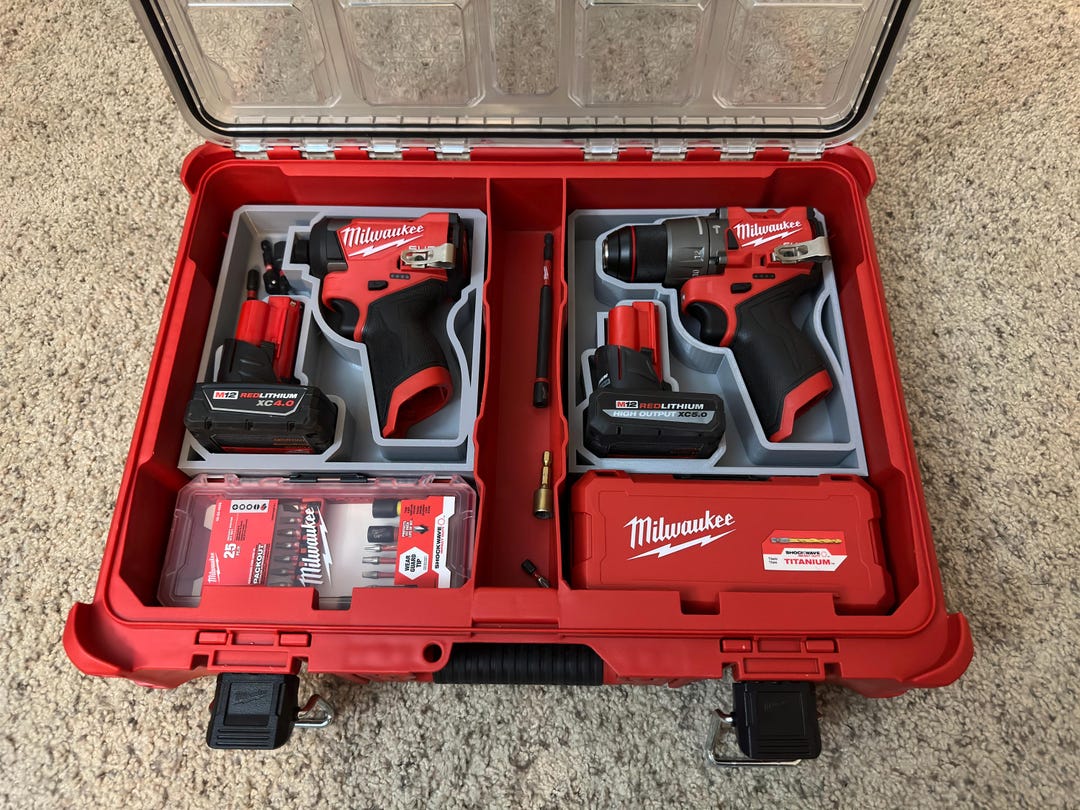 Packout Inserts for the Milwaukee M12 Impact Driver and Hammer Drill ...
