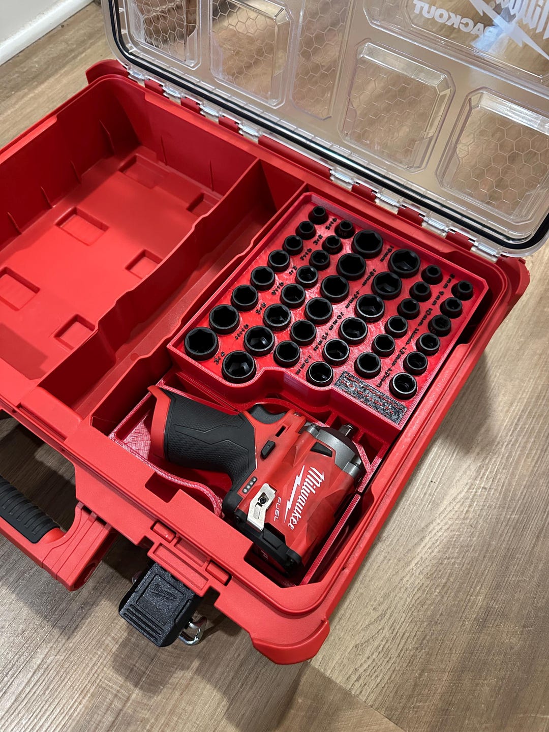 Packout Insert for Milwaukee M12 Stubby (2557/2562) and 40pcs 3/8 ...