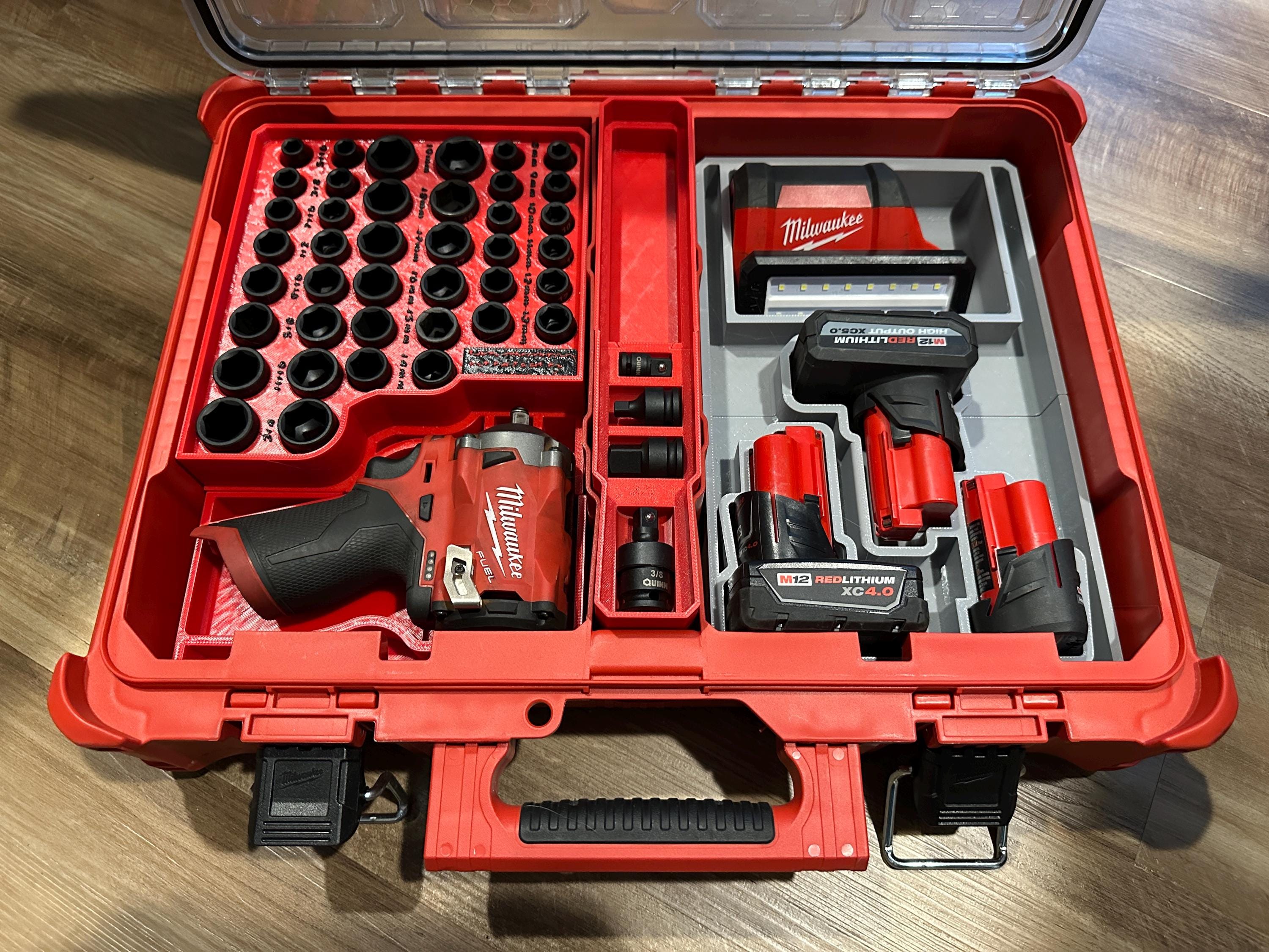 Custom Packout Inserts for the Milwaukee M12 Stubby, 43pcs Impact ...