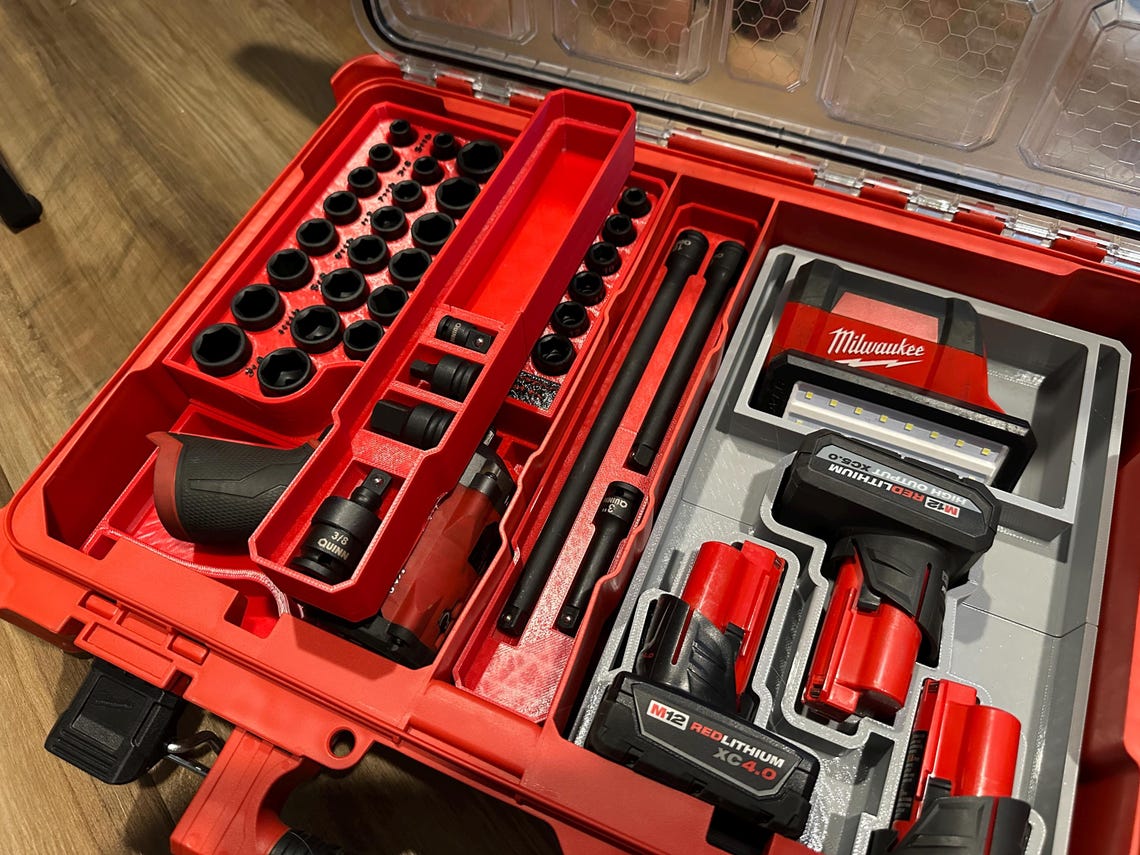 Custom Packout Inserts for the Milwaukee M12 Stubby, 43pcs Impact ...