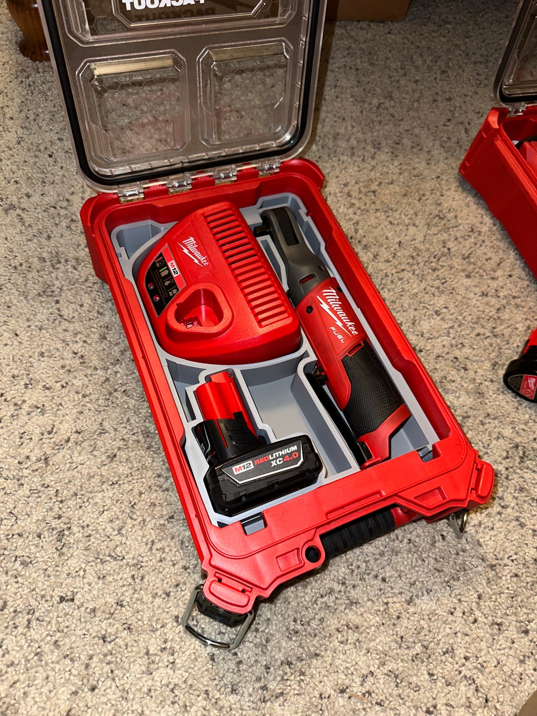 Packout Insert for Milwaukee M12 Ratchet (2557/2567) Battery and ...