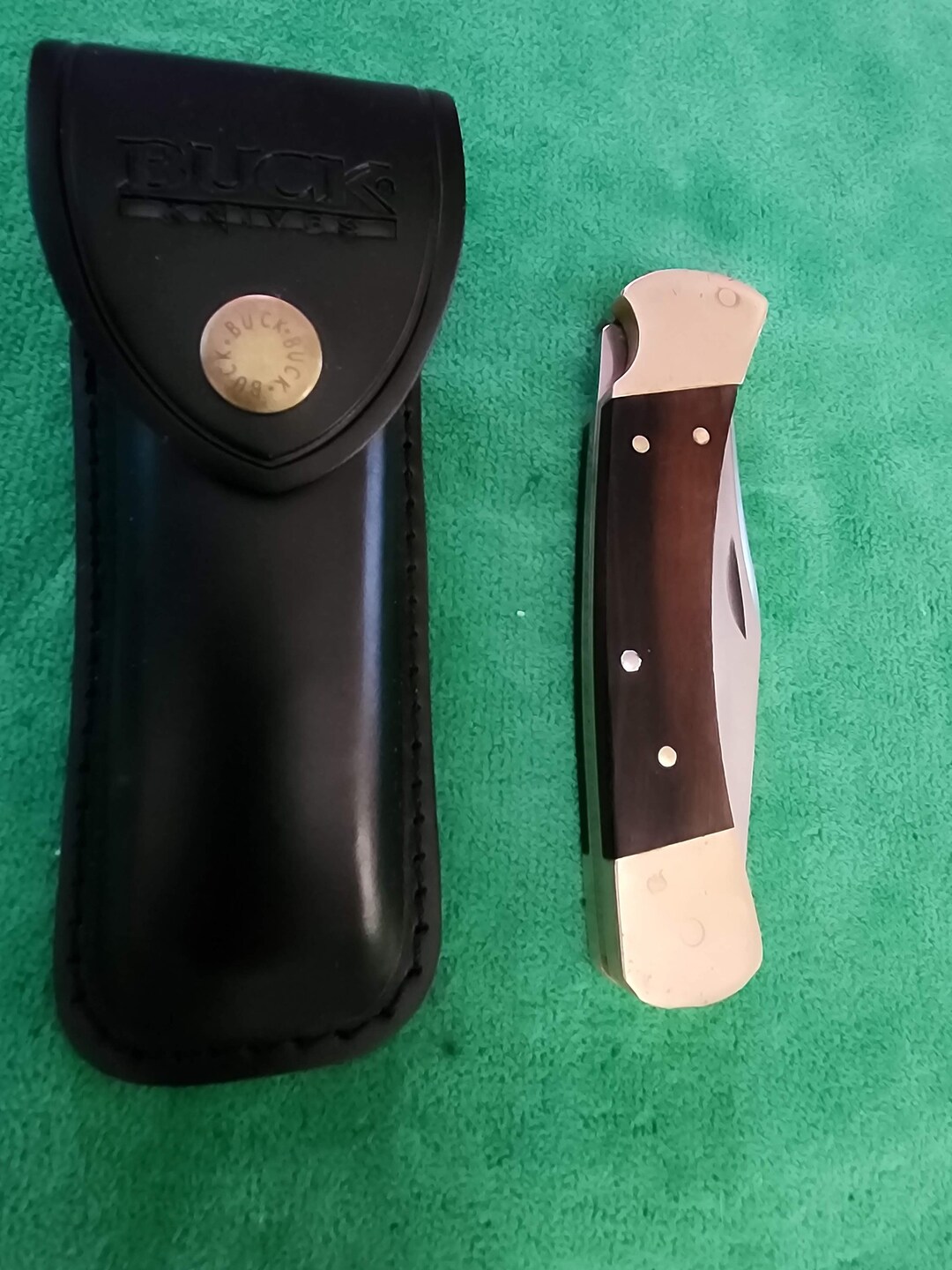 Buck Pocket Knife 80's Model 110 1-dot Lockblade With Buck Leather ...