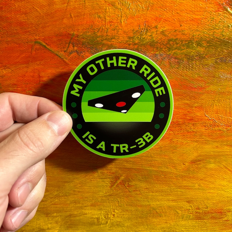 My Other Ride is a TR-3B Laptop Sticker UFO Alien Sticker Waterproof ...