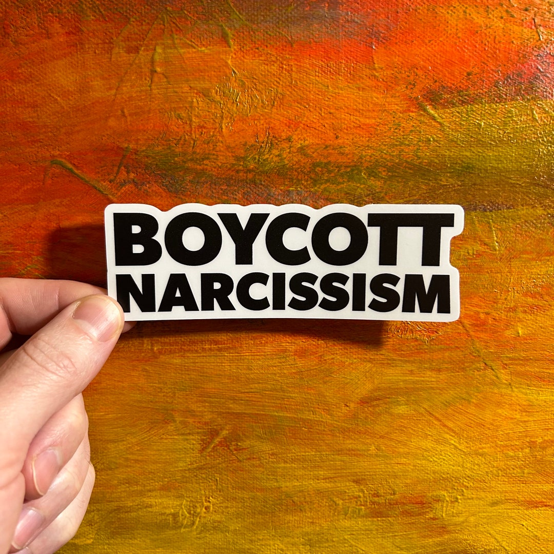 Boycott Narcissism Laptop Sticker | Waterproof Vinyl Sticker - Etsy