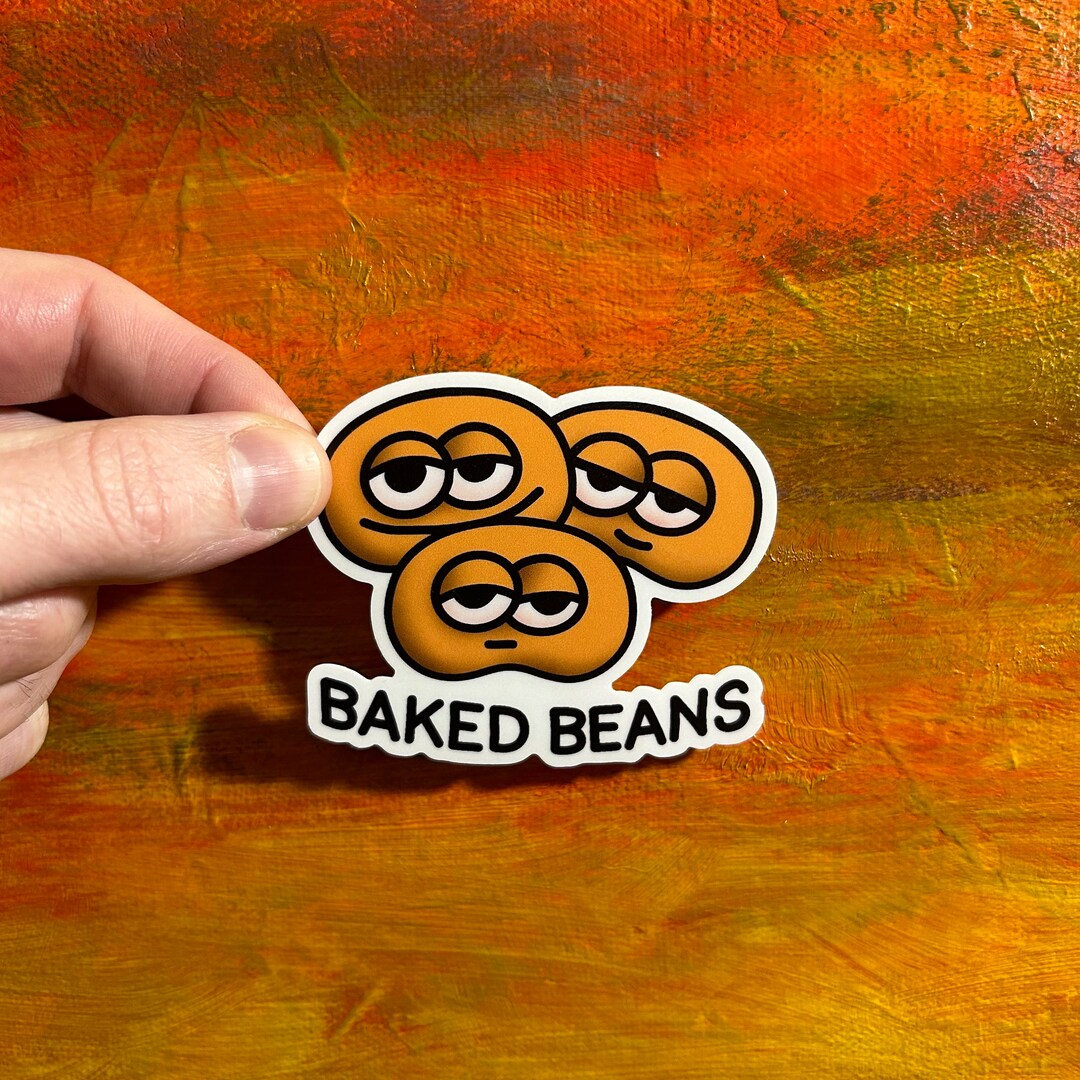 Baked Beans Laptop Sticker | Stoner 420 Sticker | Waterproof Vinyl ...