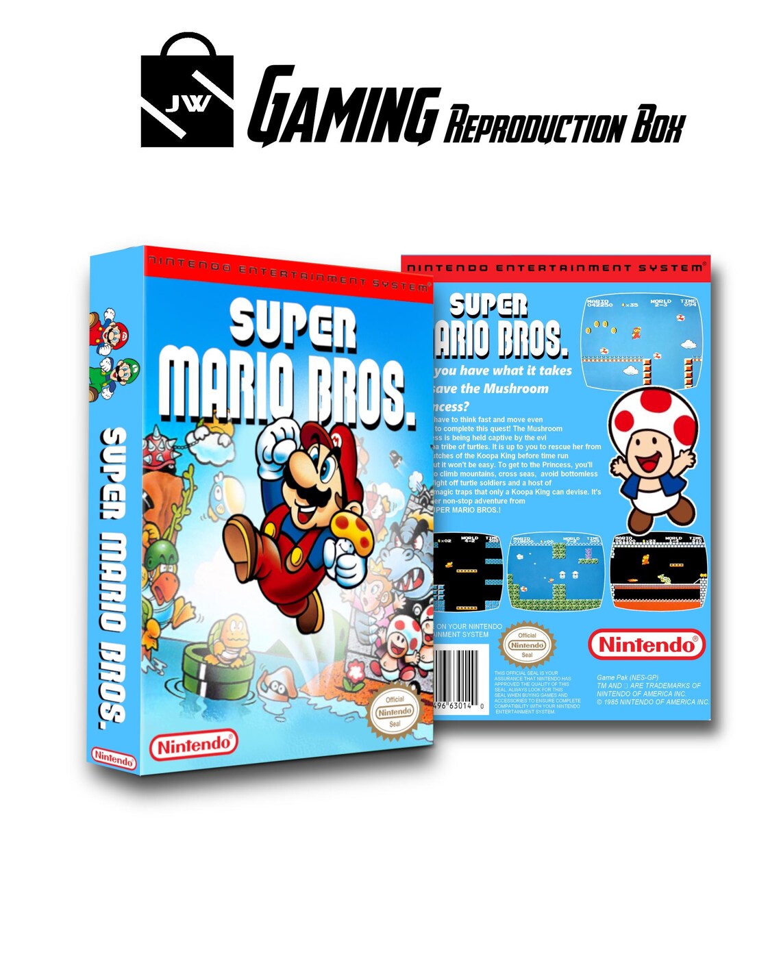 Super Mario Bros Nintendo NES Alternative Cover Art Reproduction Box - Etsy