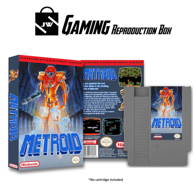 Metroid NES Alternative Box Cover Art Reproduction Box - Etsy