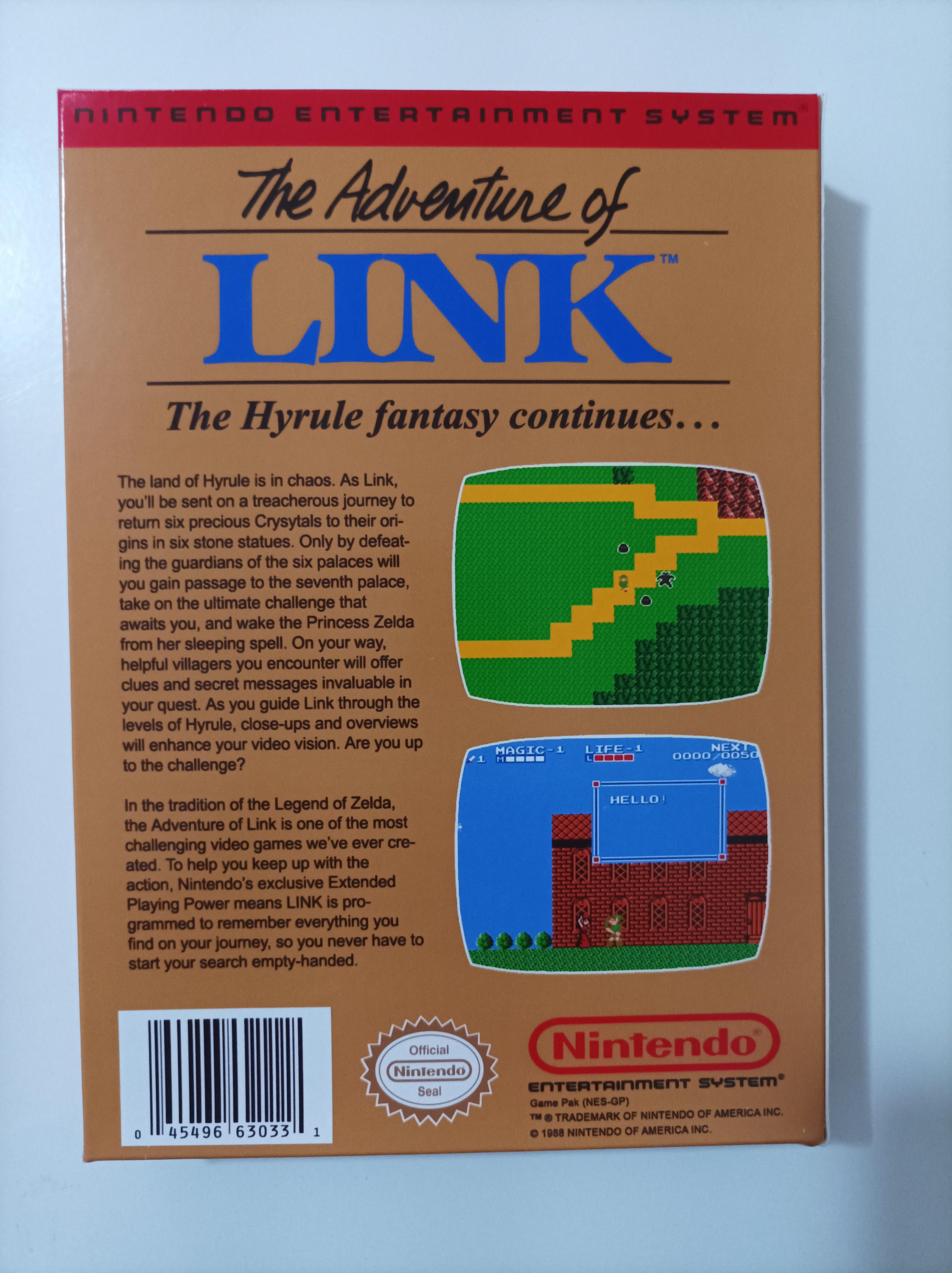 Zelda II: the Adventure of Link Custom Cover Art Box - Etsy