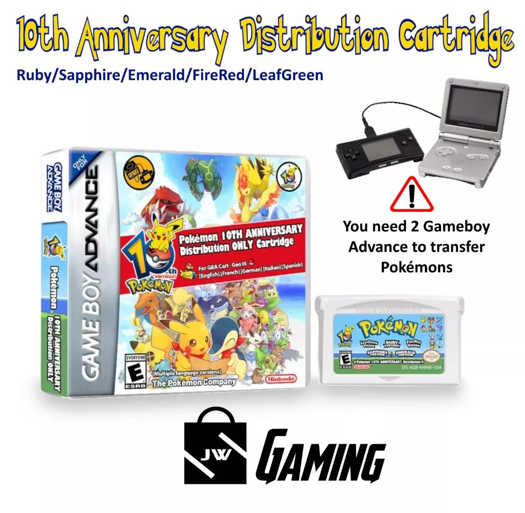 GBA Pokémon 10th Anniversary Distribution Cartridge Ruby/emerald ...