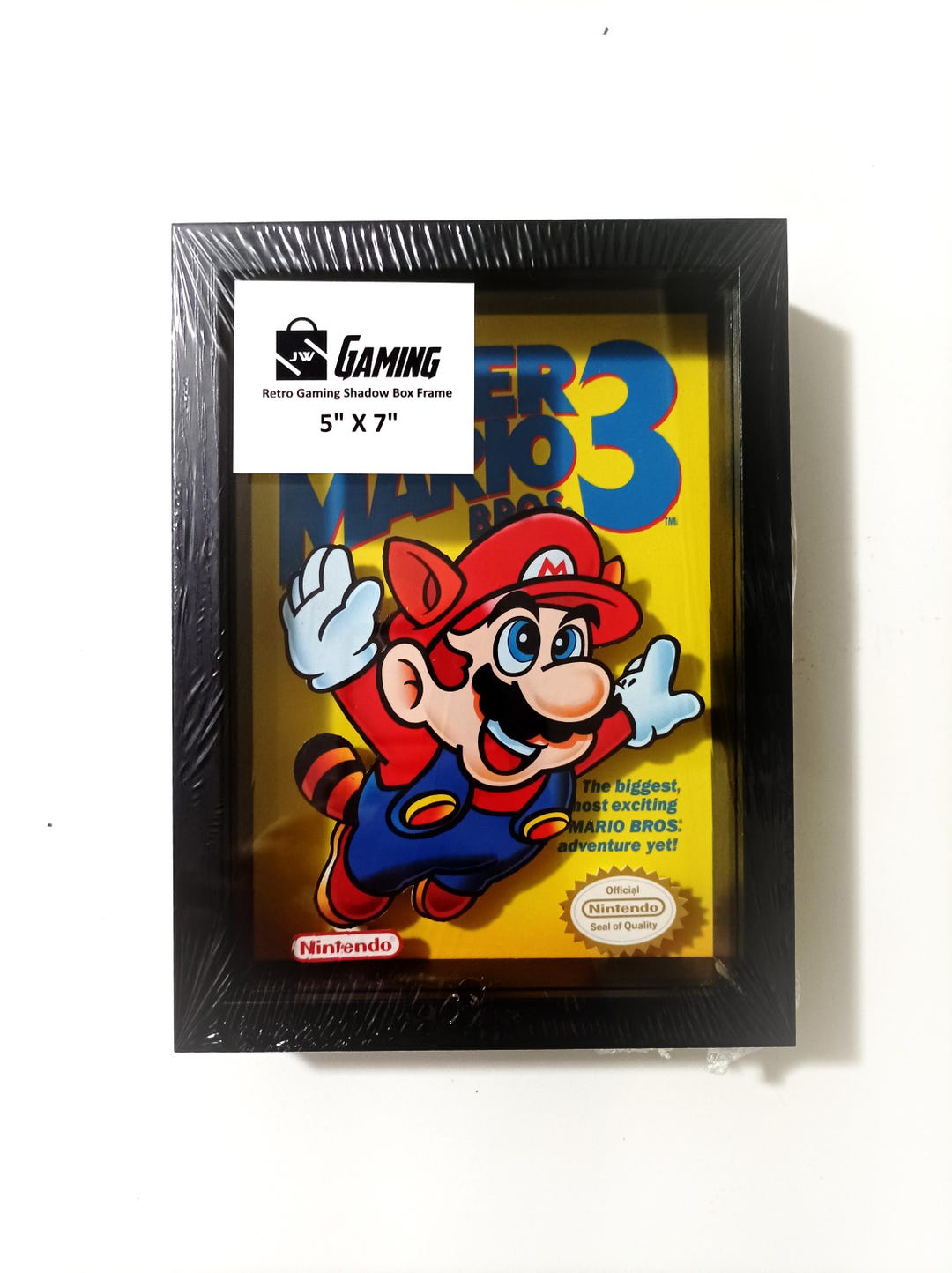 Super Mario Bros. 3 NES Cover Art Shadow Box 5 X 7 Retro Gaming ...