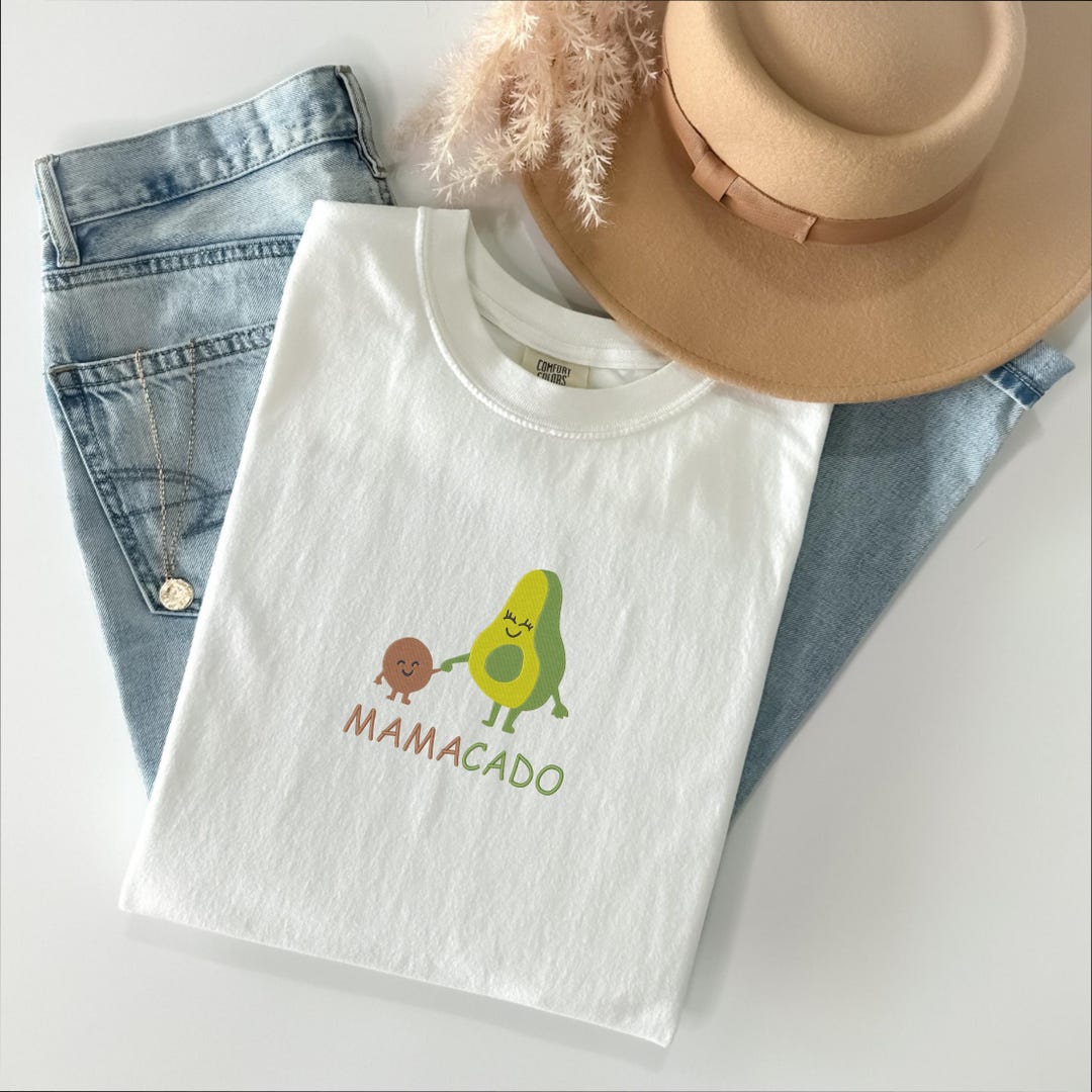 Comfort Color, Embroidered Mamacado Shirt, Mamacado Avocado Tee ...