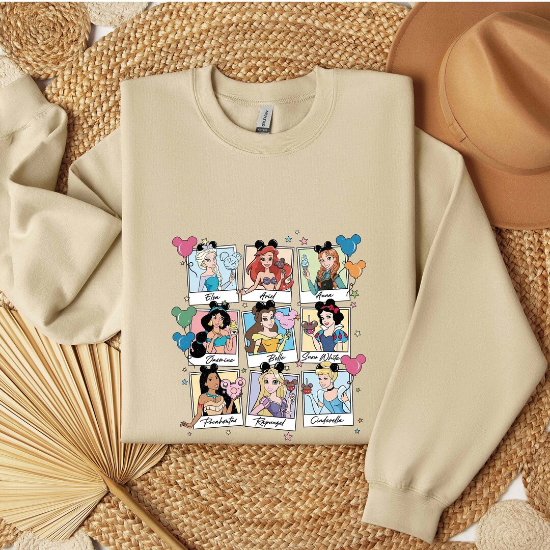 Retro Disney Princess Polaroid Girls Sweater, Disney Balloon Sweater ...